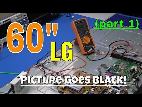 How to check TV LED backlight strips with a multimeter. LG 60LB7100 with intermittent backlight.