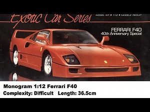 Large Scale! Monogram 1:12 Ferrari F40 Kit Review