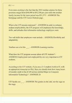 CIT 300 Final Actual EXAM Newest 20252026 With Complete Questions And Correct Answers Already Graded