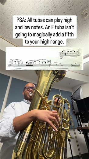 Tubas don’t play high notes, people play high notes # | Tuba