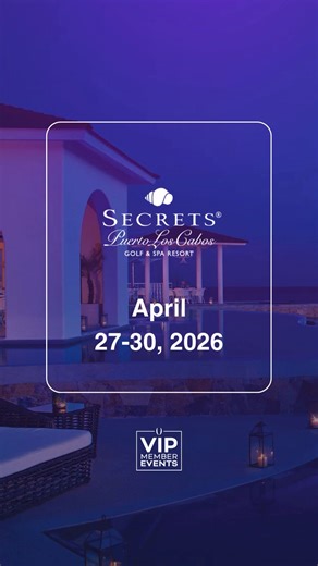 Our #UVC #VIPevent returns to #SecretsPuertoLosCabos for its third edition, bringing members together once again for a carefully curated experience in one of our most iconic destinations. Join us April 27–30, 2026, for exclusive activities, special dining moments, and time to unwind in an atmosphere designed to elevate every stay. Discover what’s ahead and find more details: 👉️ https://unlimitedvacationclub.club/VIP_Events⁠ ::⁠ ::⁠ Nuestro #EventoVIP de #UVC regresa a #SecretsPuertoLosCabos par