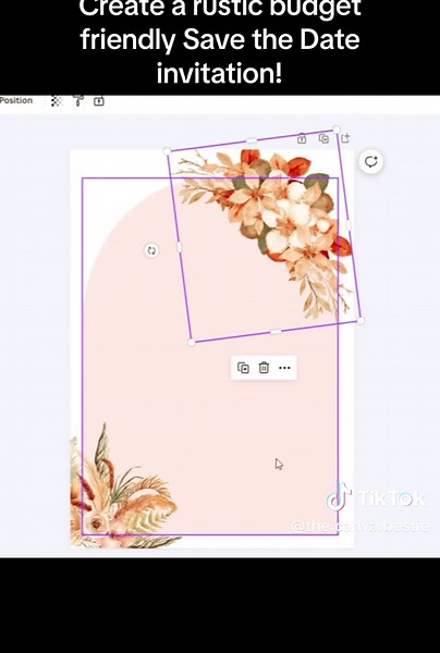 Capture the essence of autumn with our rustic fall-themed save the date invitation. Crafted on a budget, this charming design combines warmth and simplicity. Embrace the season with earthy tones, textured paper, and a touch of vintage flair. Personalize it effortlessly to announce your special day in a way that reflects the cozy spirit of fall. Perfect for budget-conscious couples seeking a heartfelt and memorable start to their wedding journey. #fypage #fyp #viraltok #canvatips #savethedate #we