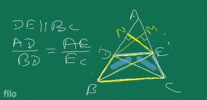 If a line is drawn parallel to one side of a triangle to inters... | Filo