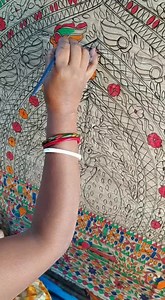 6K views · 195 reactions | Hi all...sarees are in printing and painting process...we are getting ready for the upcoming festives. This is our team doin pure madubani painting by hand.This is done one pure desi tusser.will be soon arriving at our place. This is the original madubani Lots of love Anjali. #vijaylakshmisarees #sarees #newsarees #printingsarees #printedsarees | Vijay Lakshmi sarees | Facebook