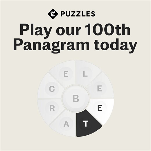 🎉 Today marks the 100th edition of Panagram! Have you played it yet? All you need to do is find as many four letter words as possible from the nine letters supplied. Try your hand at today’s edition here ⤵️ https://www.telegraph.co.uk/puzzles/puzzles/?source=polygon#polygon/panagram/panagram-28366 | The Telegraph