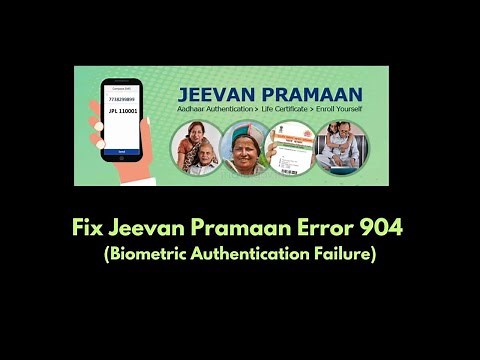 How to Fix Jeevan Pramaan Error 904 | Biometric Authentication Failure | Fix RD Service Error