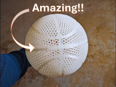This PEBA Filament Makes AMAZING Airless Basketballs! #3dprinting