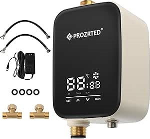 HBS24-12T Digital Smart Instant Hot Water Recirculating Pump Kit – Built-in Thermostat, Timer, Digital Screen, Extremely Quiet, Under Sink Recirculation System
