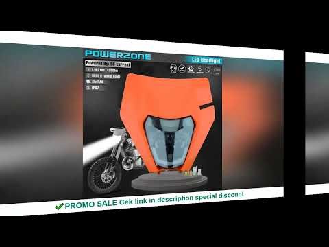 PowerZone Motorcycle LED Headlight Headlamp Head Light Supermoto Fairing For KTM EXC SXF MX Dirt Bik
