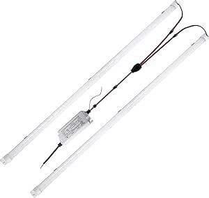 LED Retrofit Kit 2x4 FT,36W Magnetic Troffer Retrofit Kit,4000K Natural White,5400LM Super Bright,0-10V Dimmable,T8 T10 T12 Fluorescent Replacement,UL Cert,Quick Easy Install