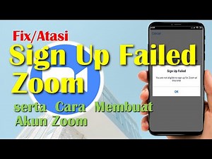 Sign Up Failed, You are not eligble to sign up for Zoom at this time. Cara Membuat Akun Zoom