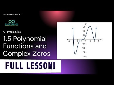 AP Precalculus 1.5 Polynomial Functions and Complex Zeros FULL LESSON and NOTES