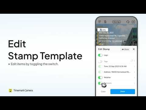 How to Add and Share Photo Stamp Templates in Timemark?