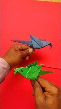Origami Parrot 🦜 in 1 Minute | Easy Paper Bird