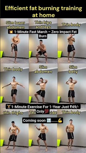 💥 1-Minute Fast March – Zero Impact Fat Burn