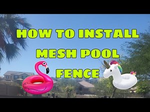 How to install mesh pool fence in dirt or concrete.