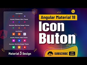 Angular 18 Stylish Icon Button in Angular Material tutorial | Material 3 Design