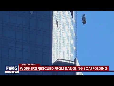 2 Workers Rescued from Scaffolding Hanging Off of High-Rise Building’s 78th Floor as Glass Was ‘Raining’ Down on Street