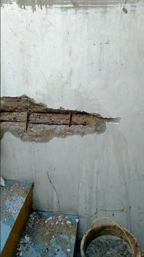 Wall Damage Due to Rusty Rebar – How to Repair It #constructiontips