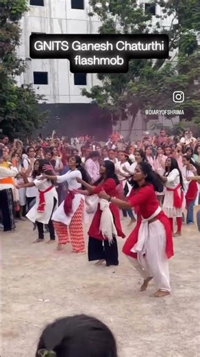 GNITS Ganesh Chaturthi flashmob💫#reels #shorts #trending #dance #flashmob #hyderabad #btech #viral