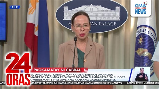 BABALA: Sensitibo ang laman ng video. Maging maingat at responsable sa panonood at pagkomento. Nasasayangan ang mismong ICI sa mga mailalahad sana ni dating DPWH Usec. Catalina Cabral kaugnay ng flood control scandal. Bago pa pumanaw, naipunto na ng ilan na may kapangyarihan siyang magpasok ng mga proyekto ng mga mababatas sa budget. | GMA News