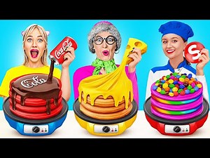 Me vs grandma cooking challenge! Who will win? Kitchen hacks by 123 go! Food