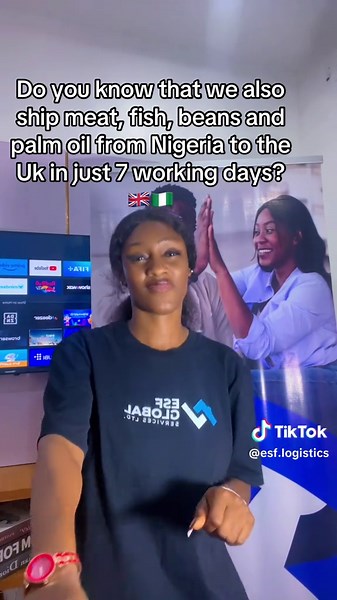 Do you know that we also ship meat, fish, beans and palm oil from Nigeria to the Uk in just 7 working days? 🇳🇬🇬🇧#creatorsearchinsights #esflogistics #nigeriansindiaspora #uknigeria🇬🇧🇳🇬 #nigeriansinuk🇳🇬