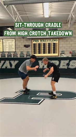 Technique Tuesday: 👨‍🏫 Defense ➡️ Offense in a second💥. Sit-through cradle from opponents high crotch takedown. Turn their attack into your pin. Think you can hit this? Let us know 👇 #powaywrestling #wrestling #grappling #sport #highschool | Poway Wrestling
