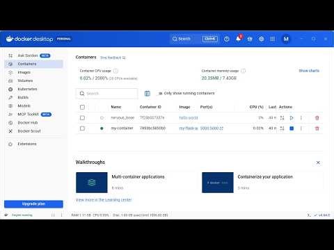 How to create Docker Container using Docker Desktop in Windows Operating System (using WSL)