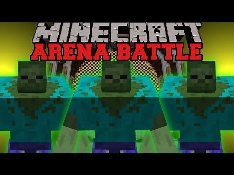 MUTANT ZOMBIES BATTLE - Minecraft Arena Battles - Mutant Creatures Mod