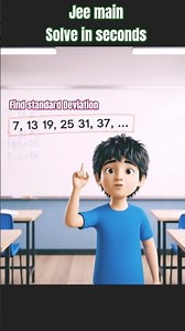 JEE main Statistics: Standard Deviation|Solve in seconds|data are in AP #jee#iit