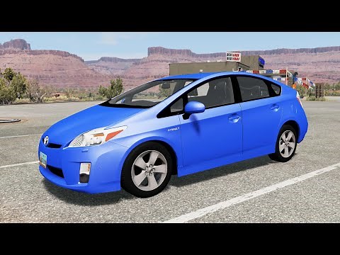 BeamNG.drive - Toyota Prius 2009 - Car Show Test Drive Crash . 4K 60fps.