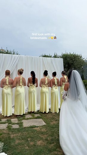 First Look Wedding with My Bridesmaids in Italy