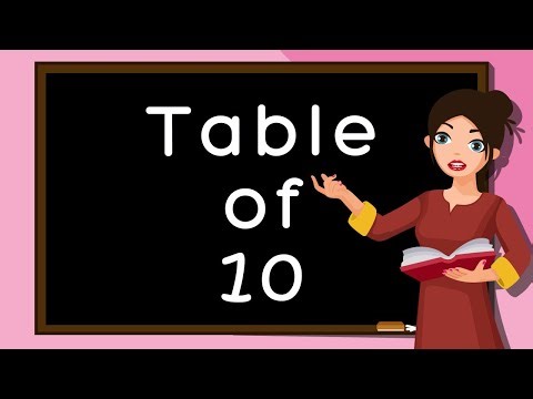 Table of 10, Rhythmic Table of Ten, Learn Multiplication Table of 10 x 1 = 10