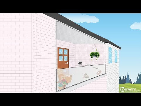 Balcony D.I.Y. Cat Netting Enclosure Animation | Catnets.com.au