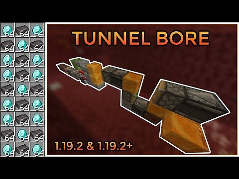 MINECRAFT TUNNEL BORE TUTORIAL 1.19.2 & 1.19.2+ | AUTO MINER |