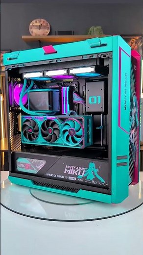 Rate this Cable Management out of 10 👀😅 Hatsune Miku PC Build