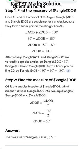 KarTET 2025 Paper II Maths solutions #kartet2025 #tet #exam