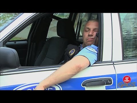 Lazy Sleeping Cop Prank - Throwback Thursday