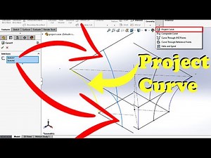 SOLIDWORKS TUTORIAL : EASY PROJECT CURVE EXERCISE
