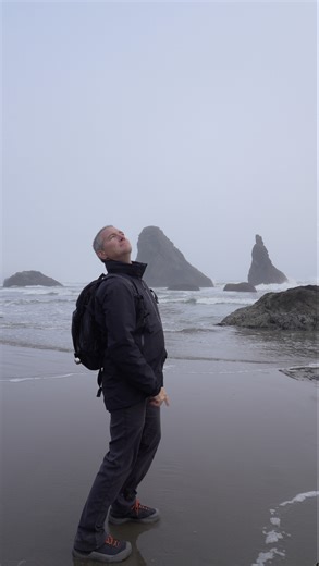 Face Rock said, “Pose like me”—so I did. Perfect match: same chin, same attitude… just missing the seagulls. Only on the Oregon Coast can a rock out-sass you without saying a word. DeafNation Sorenson The Oregon Coast #JoelTravel #NoBarriers #DeafNation #Deaf #FaceRock #Bandon #Oregon #USA #BandonOregon #thepeoplescoast #ExploreOregon | Joel Barish