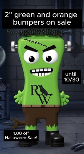 Flash Halloween Sale for our followers! $1.00 off 2" green 🧟‍♂️ and orange 🎃 bumpers | Retrieverworx