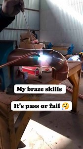 My braze skills it's pass or fail #Brazing #heating #copperpipe #fbreelsvideo #fbyシvideo | Raffy R Mercano