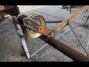 Building a homemade DIY quite ugly log arch trailer.
