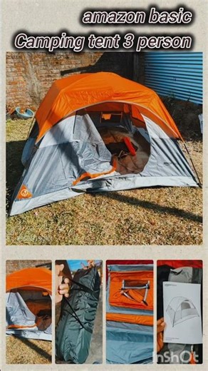 Amazon Basics 3-Person Camping Tent Quick Unboxing & Review #AmazonBasics #CampingTent #shorts