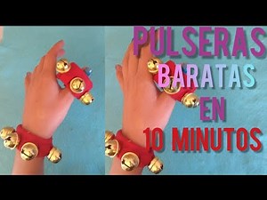 COMO HACER PULSERAS DE CASCABELES PARA NAVIDAD