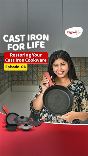 175K views · 159 reactions | Rust on your cast iron cookware? No worries! Here’s an easy, step-by-step way to clean and restore your Pigeon Imperi Cookware to its original glory. #castironcookware #castiron #healthycooking | Pigeon Kitchen Appliances | Facebook