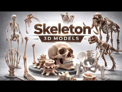 Skeleton 3D Models for Games, Films & Visualization