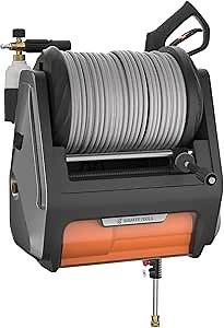 Giraffe Tools Grandfalls Pressure Washer PRO, Wall Mount Pressure Washer Electric with 100ft Retractable Hose Reel, Power Washer Reel Wall Mounted, Power Corded, Perfect for Cleaning