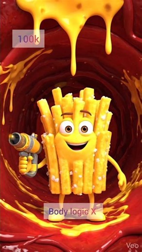 🍟 French Fries Inside Your Body? 3D Animation Shock!